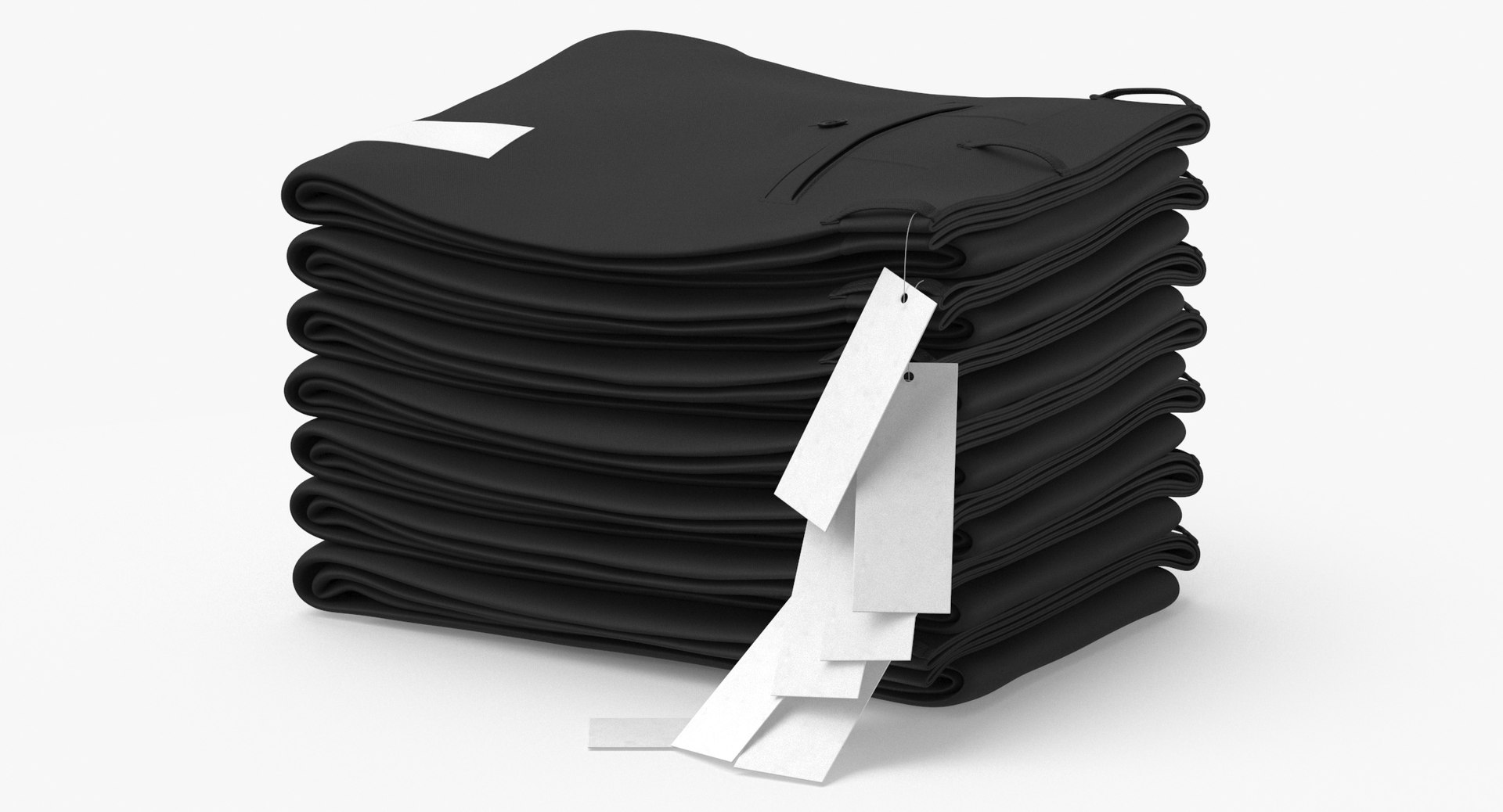 3D Folded Pants 7 Pile Black Dark And Light Khaki(1) Model - TurboSquid ...