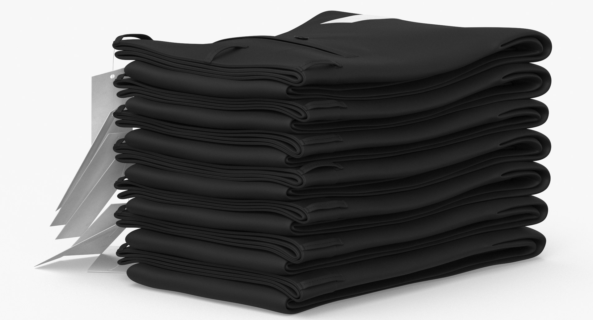 3D Folded Pants 7 Pile Black Dark And Light Khaki(1) Model - TurboSquid ...