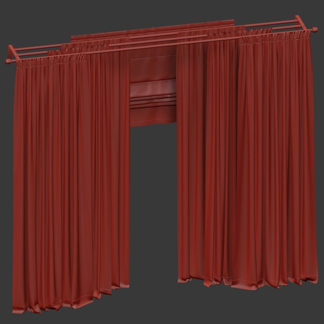 Roman Curtain Model - TurboSquid 1438266