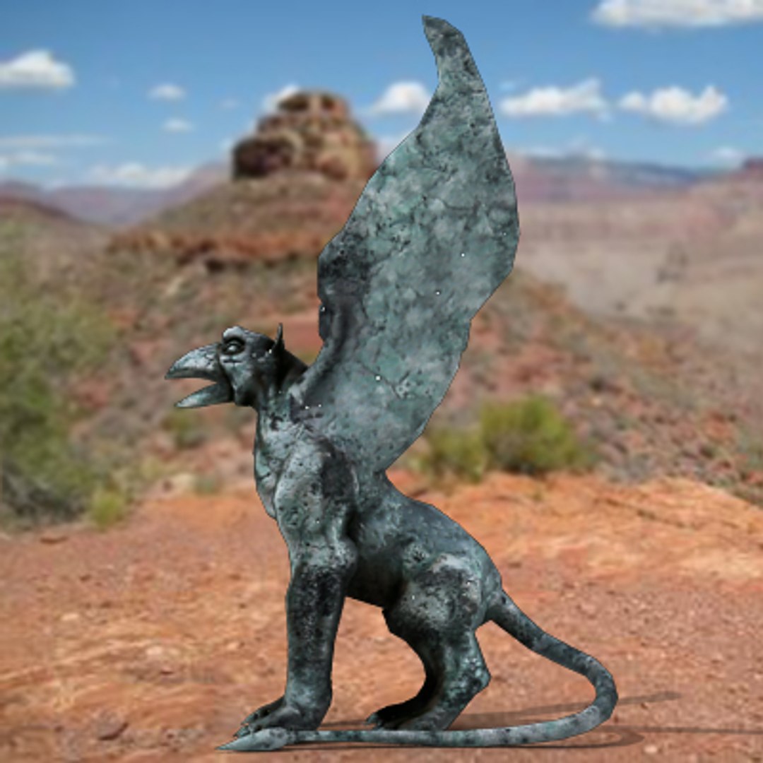 3dsmax Stone Gryphon