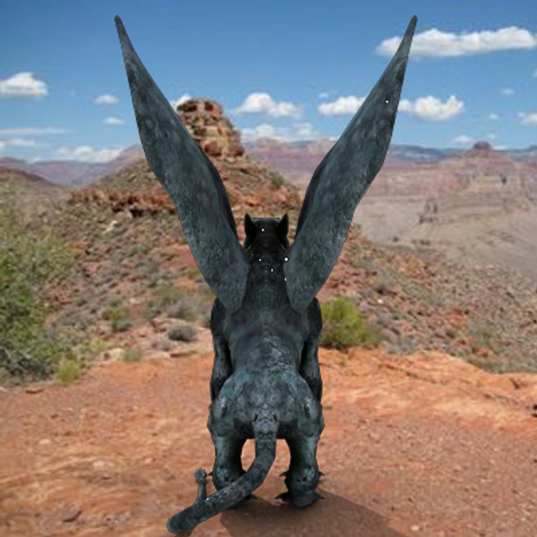 3dsmax Stone Gryphon