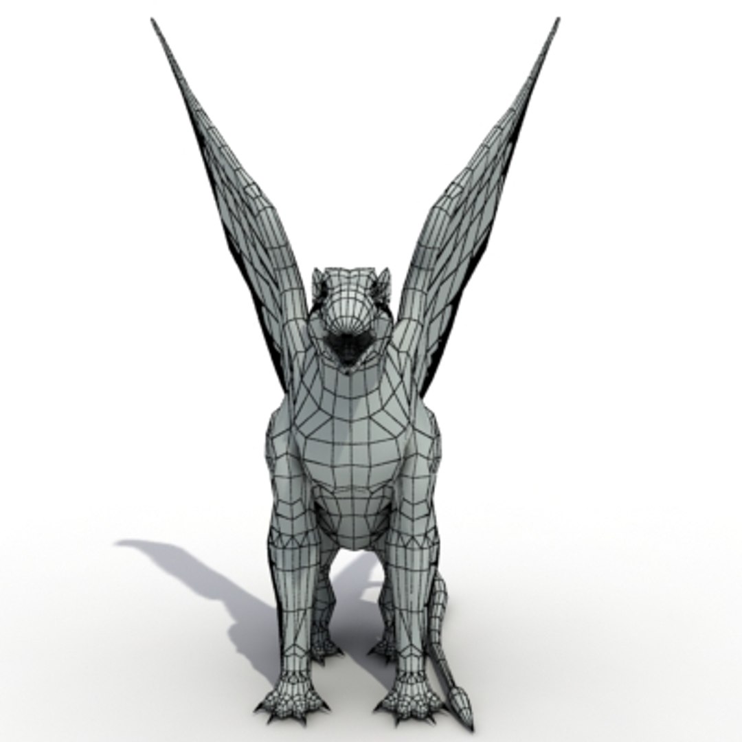 3dsmax Stone Gryphon