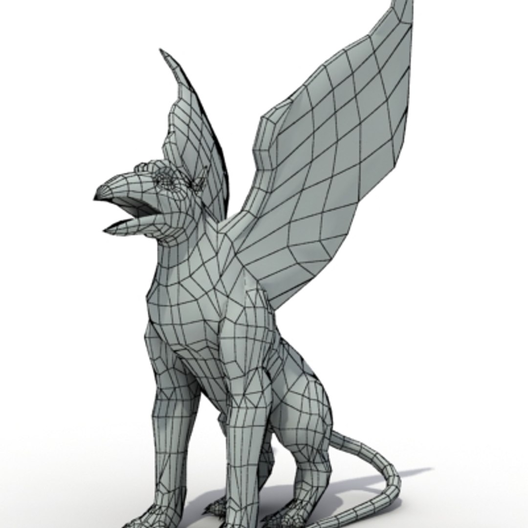 3dsmax Stone Gryphon