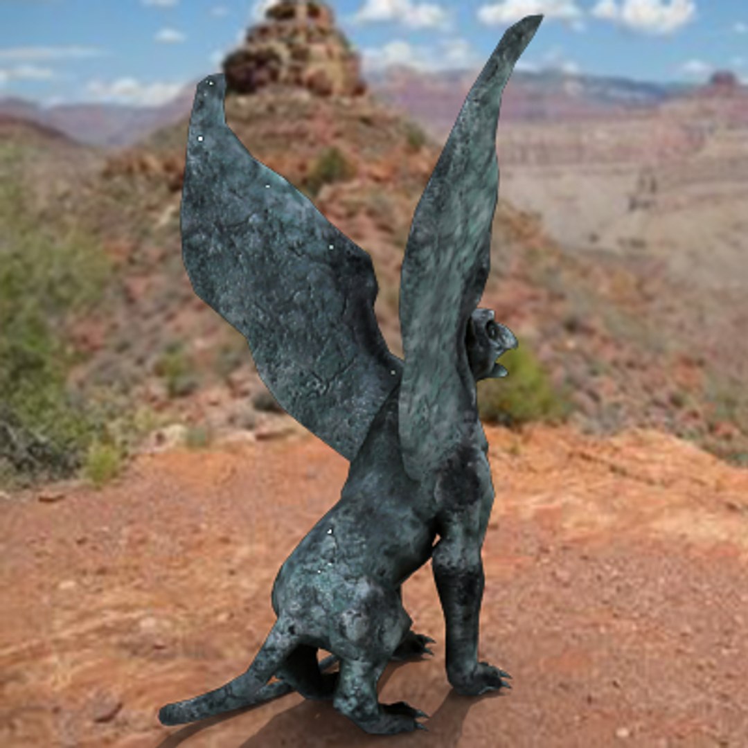 3dsmax Stone Gryphon