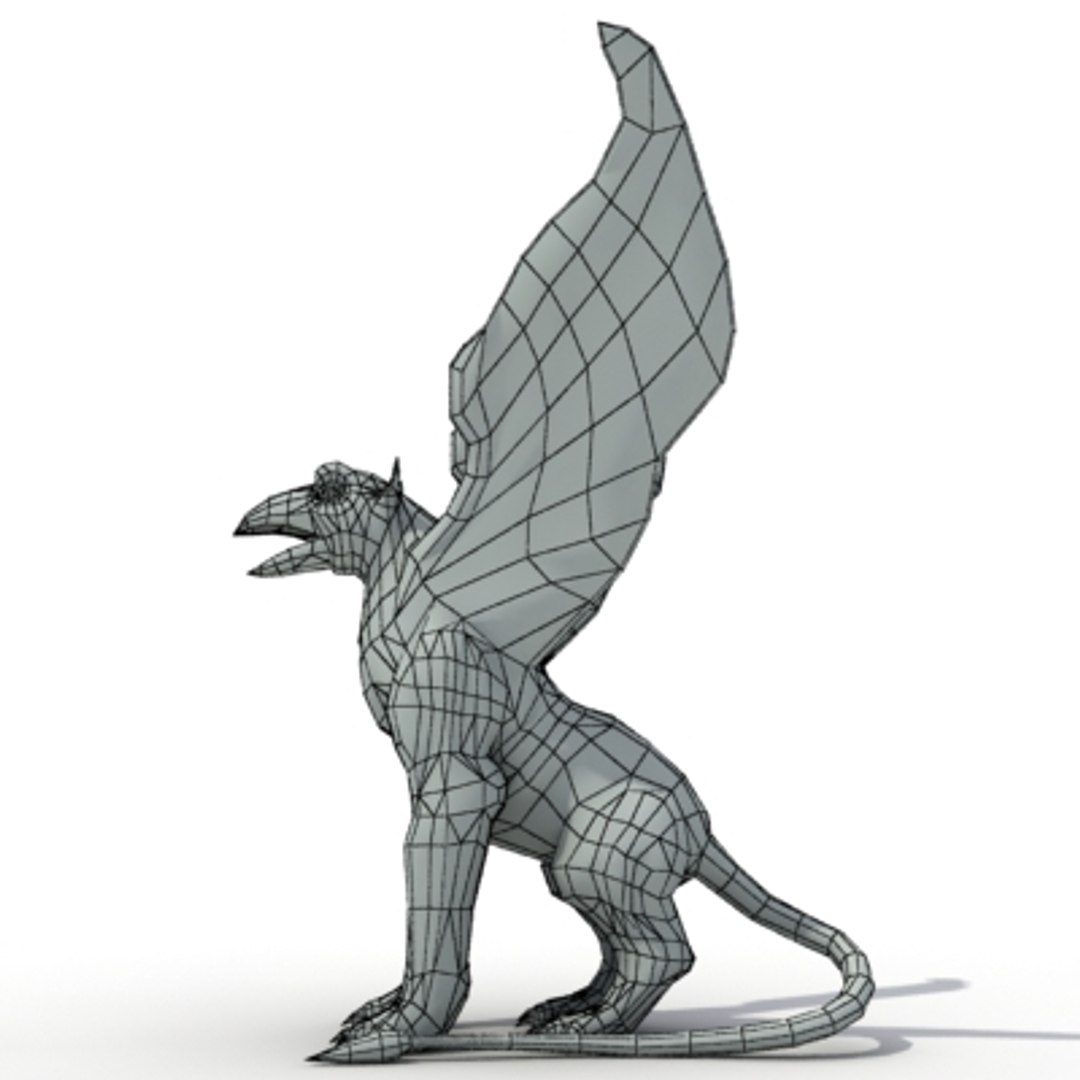3dsmax Stone Gryphon
