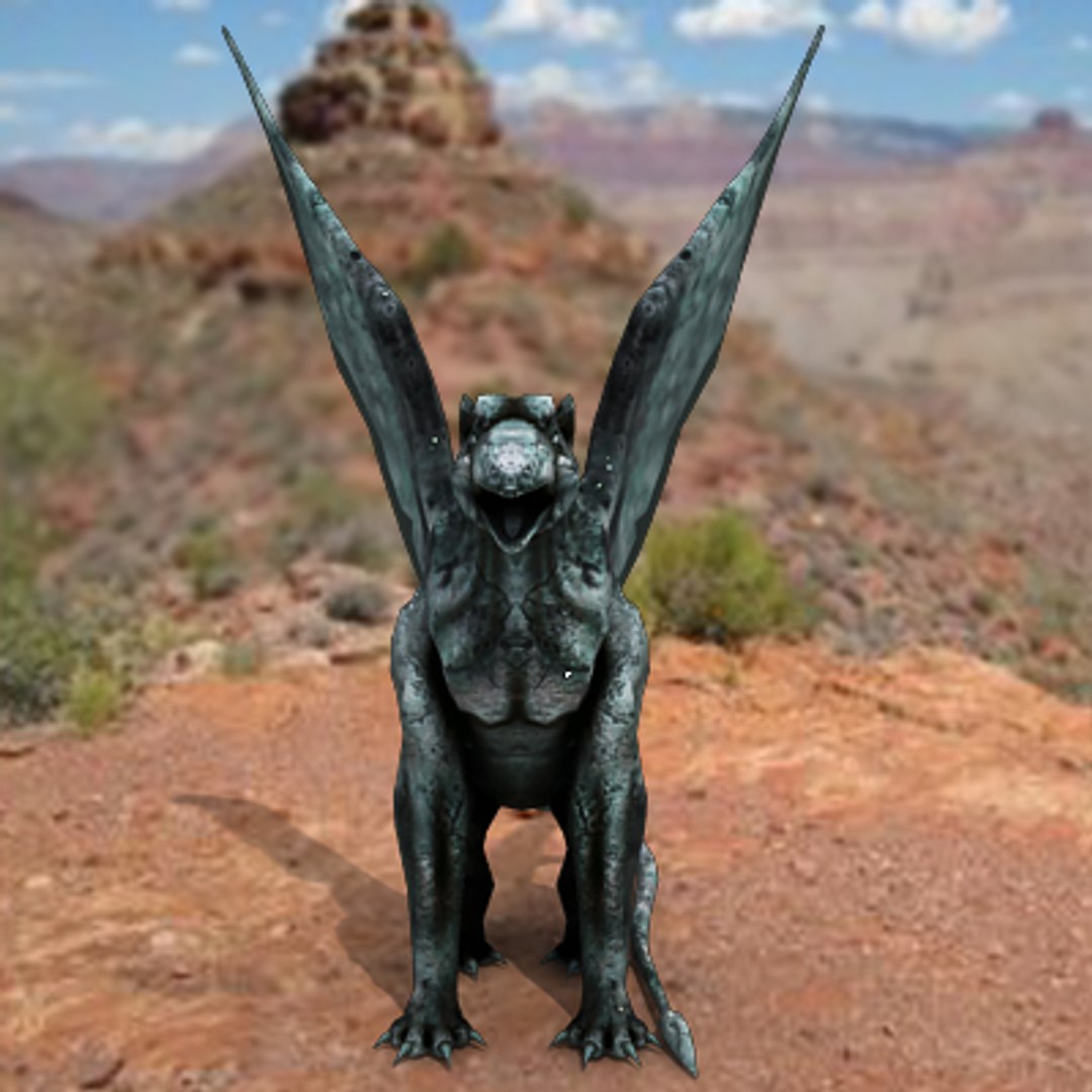 3dsmax Stone Gryphon
