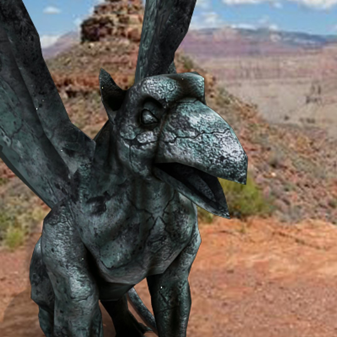 3dsmax Stone Gryphon