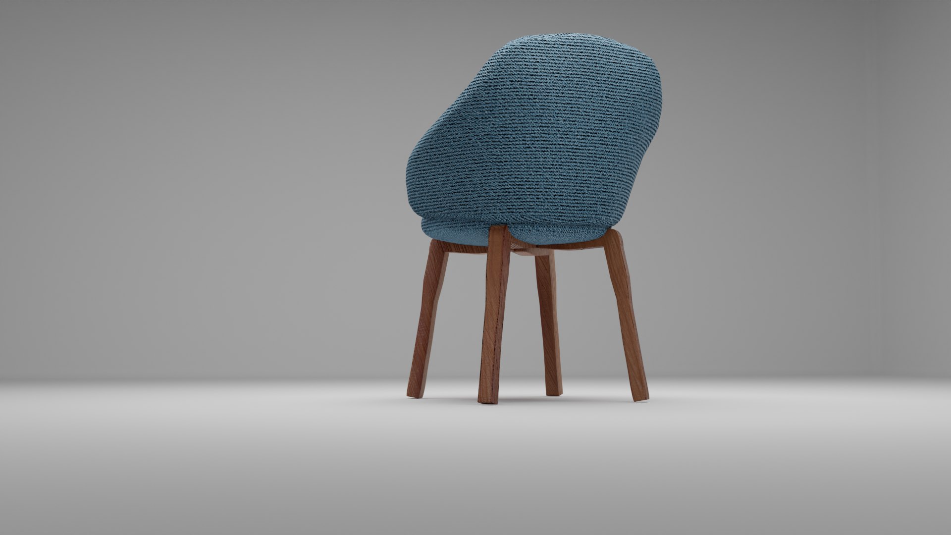 3D Lowpoly Modern Chair Blue - TurboSquid 2233668