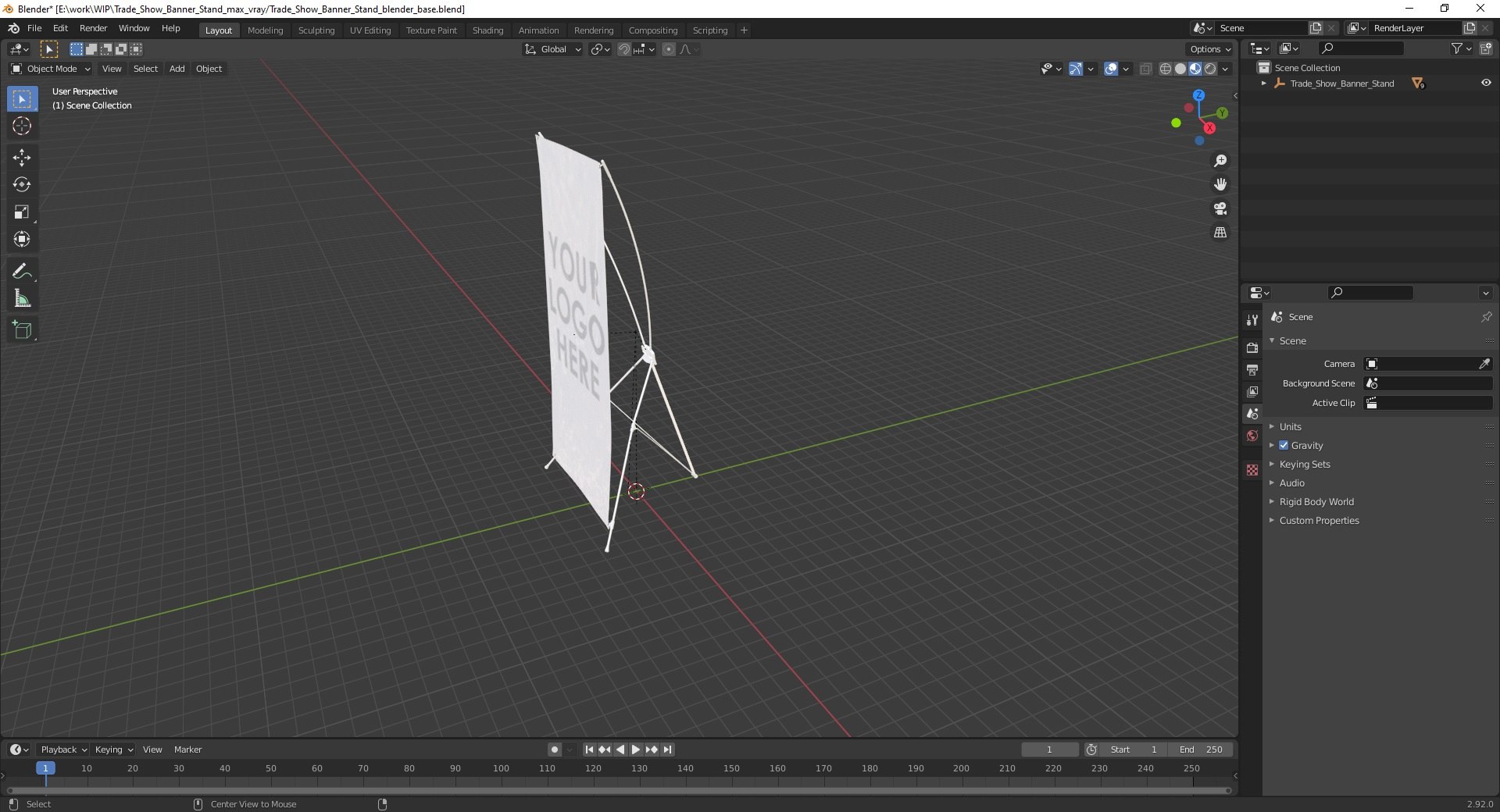Trade Show Banner Stand 3D Model - TurboSquid 2244443