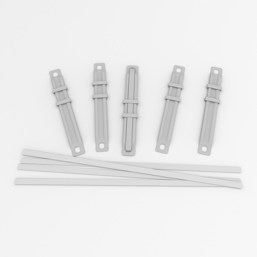 3d paper fastener model
