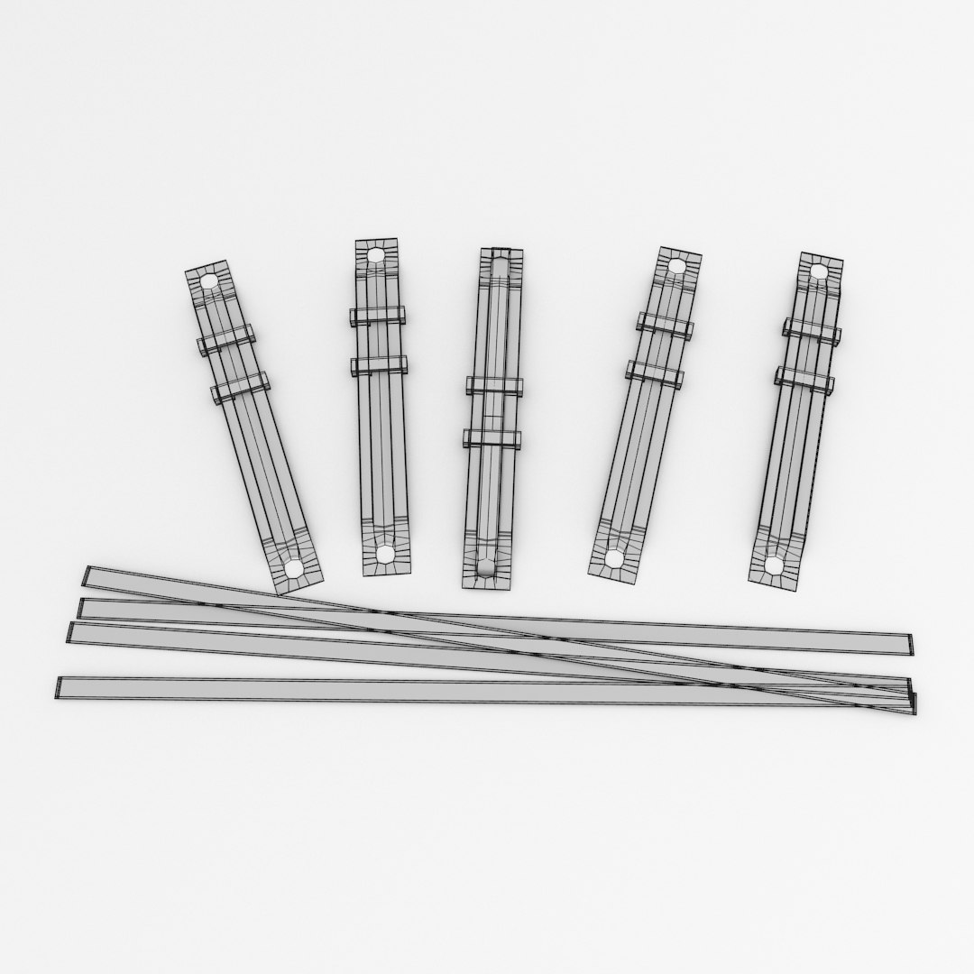 3d paper fastener model