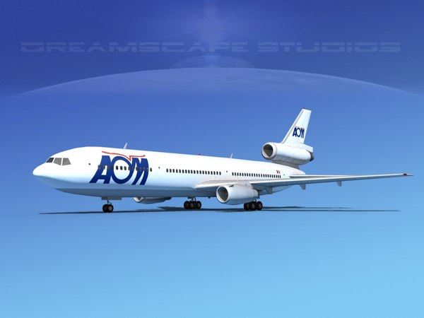 3d douglas dc-10 model