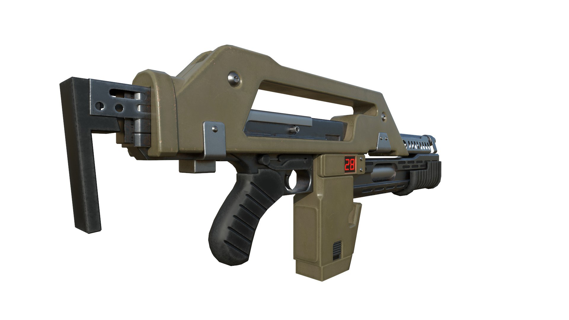 M41A Alien Pulse Rifle 3D Model - TurboSquid 1730022