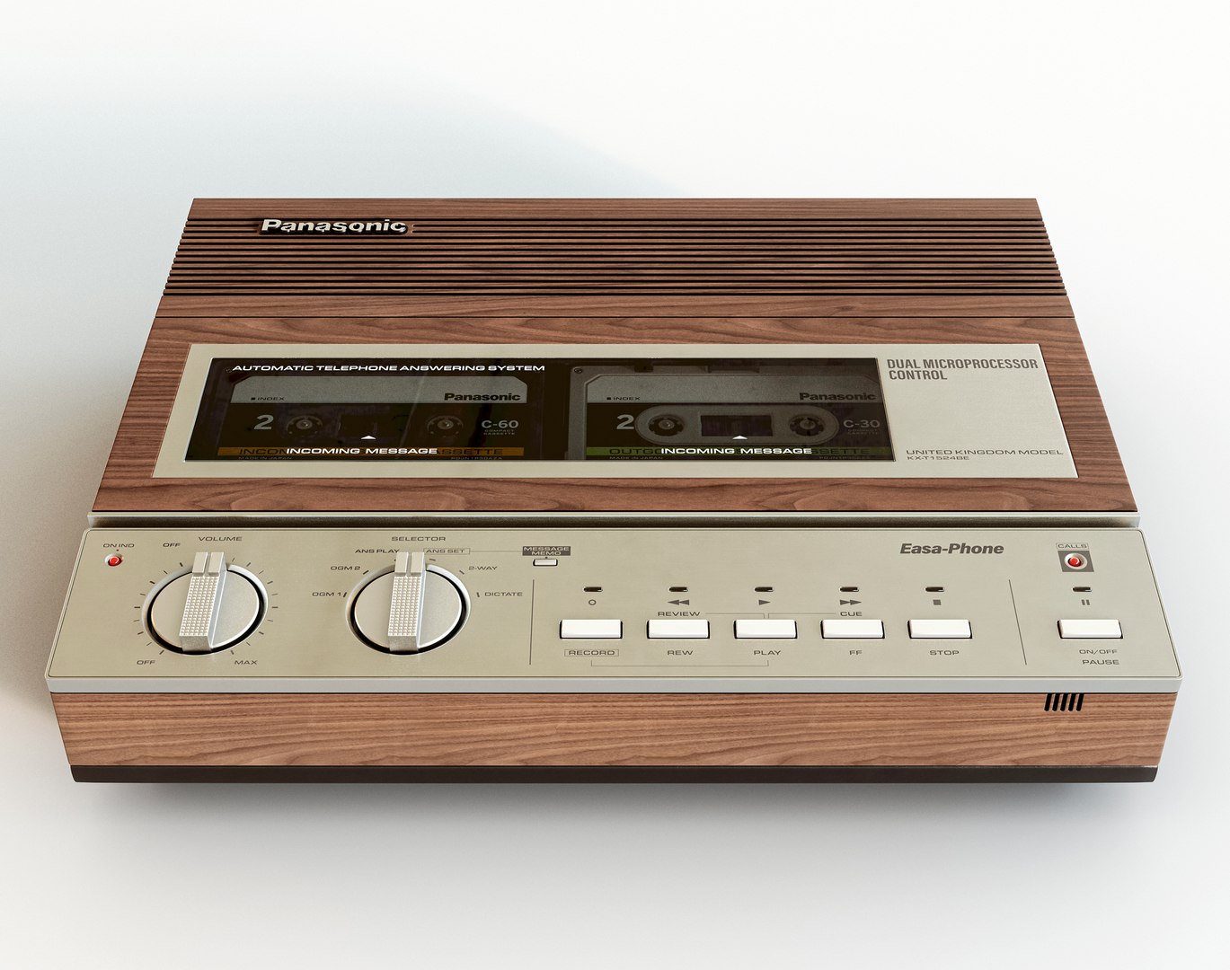 Vintage Panasonic Answering Machine 1 3D Model - TurboSquid 2079572