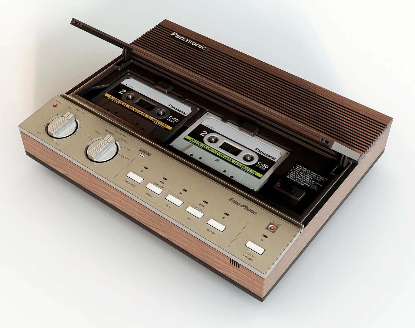 Vintage Panasonic Answering Machine 1 3D Model - TurboSquid 2079572