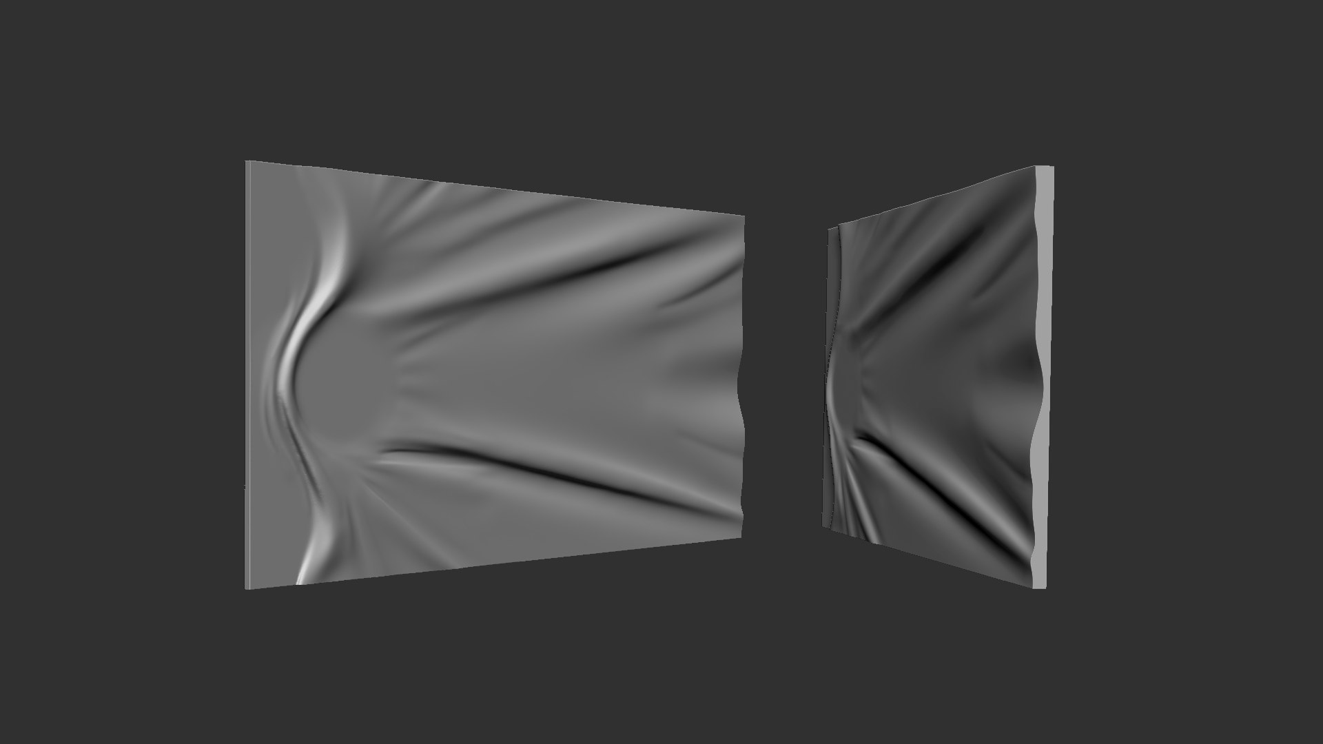 3D Model Wavy Wall Art Panel For Cnc Carving 3D Print Model ...