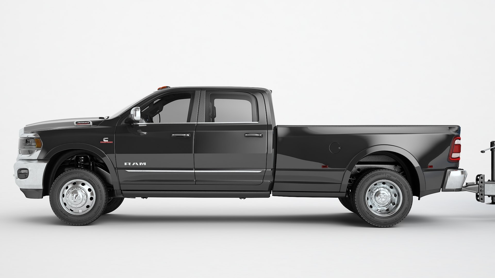3D Dodge Ram 3500 HD 2021 Car Hauler Trailer 04 - TurboSquid 2112797