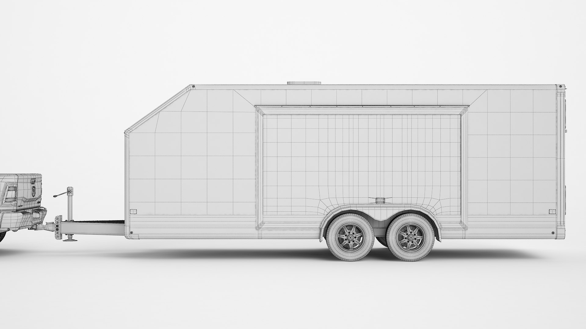 3D Dodge Ram 3500 HD 2021 Car Hauler Trailer 04 - TurboSquid 2112797