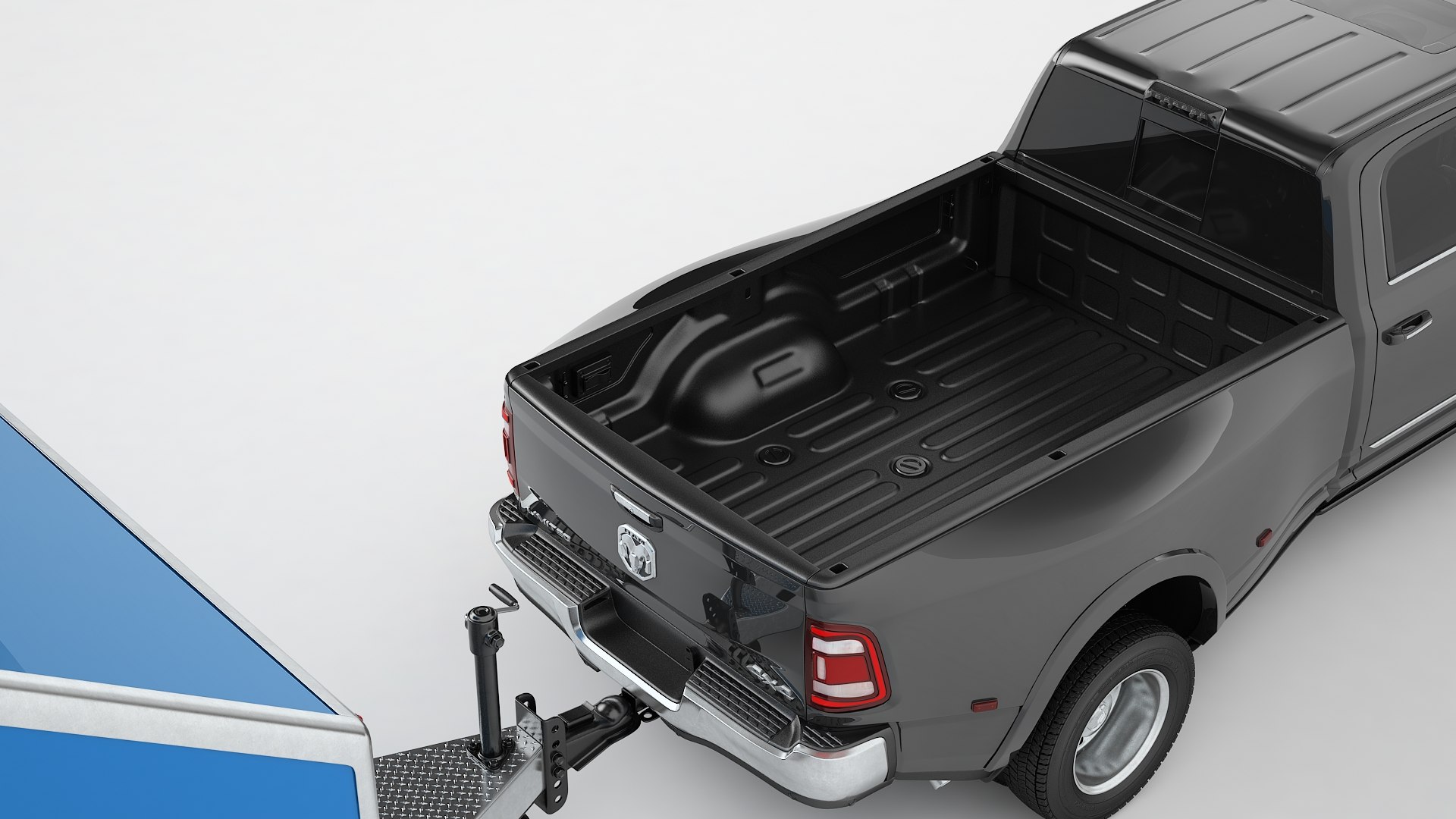 3D Dodge Ram 3500 HD 2021 Car Hauler Trailer 04 - TurboSquid 2112797