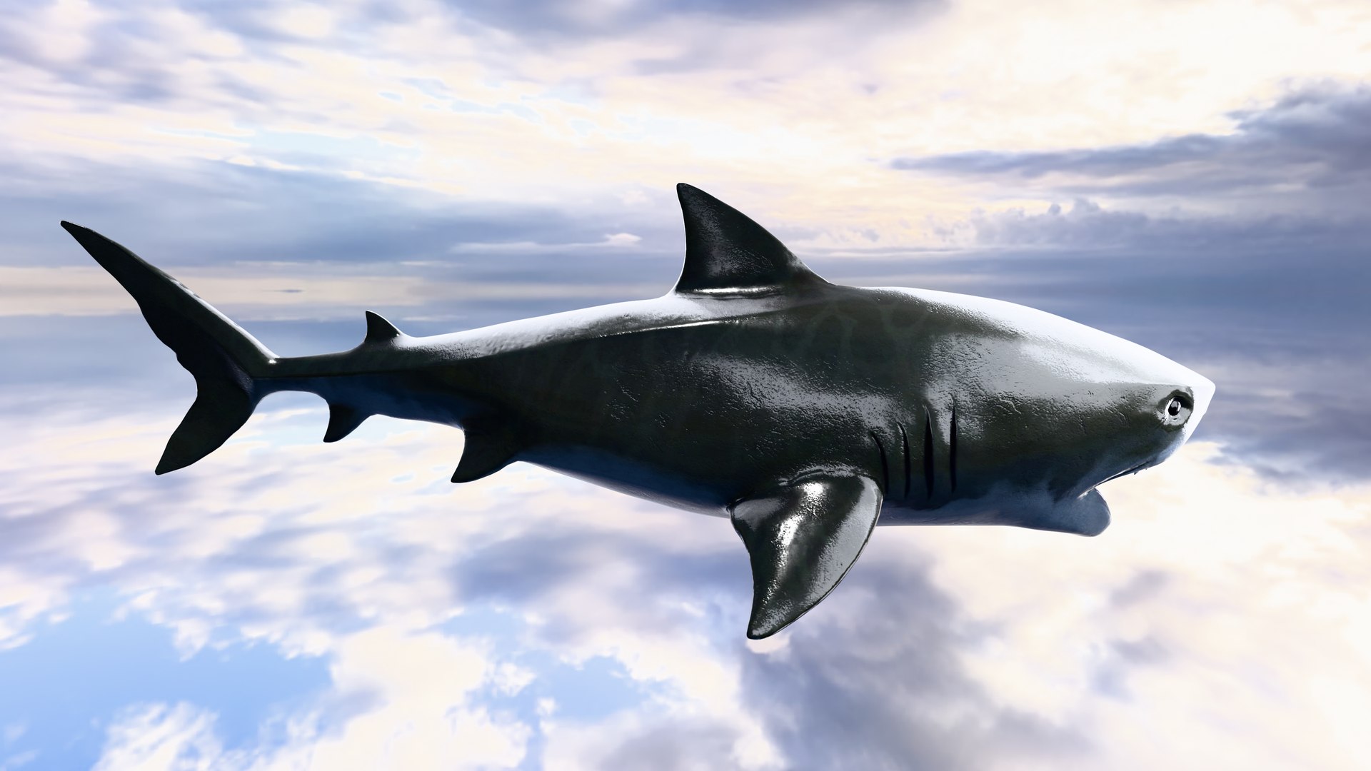 Animated Blue Shark 3D Model Game-Ready FBX OBJ STL USD Textures 3D ...