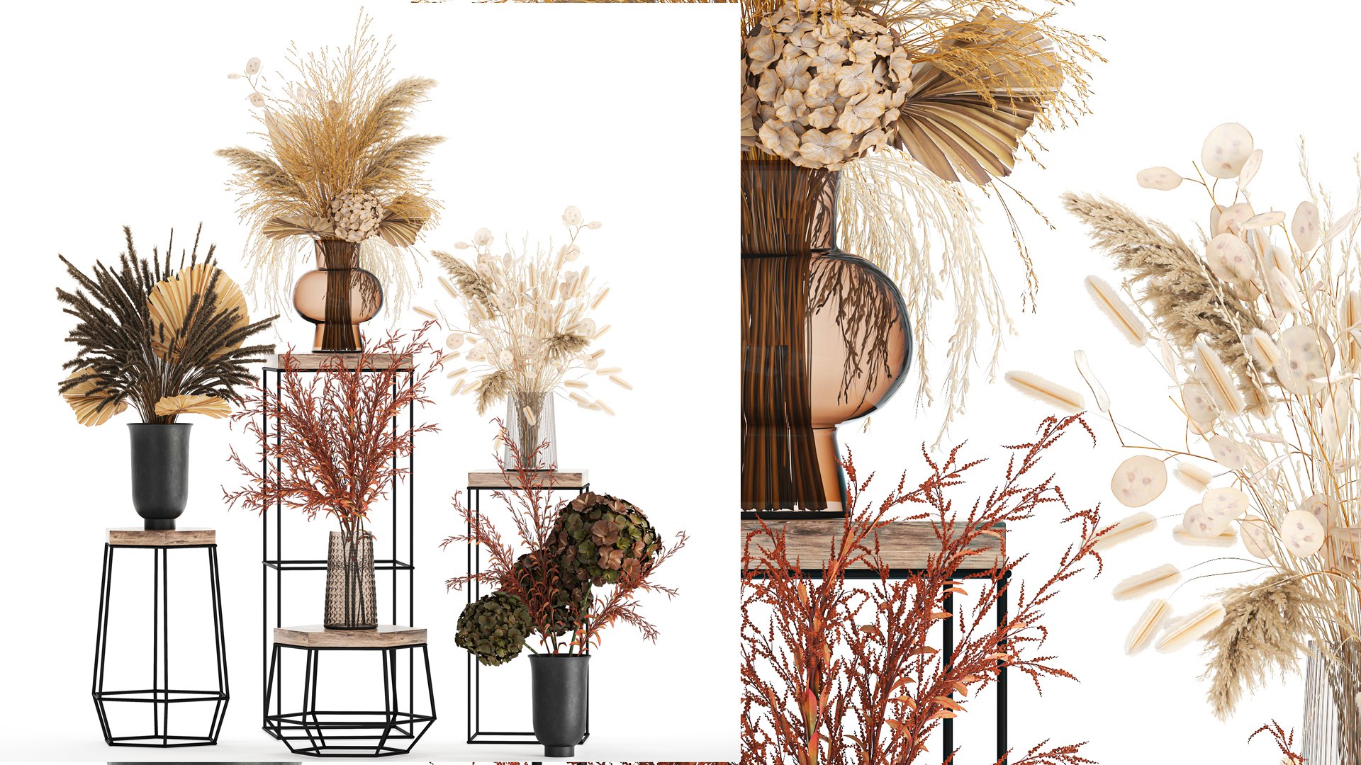 3D Model Collection Of Bouquets Of Dried Flowers 213 - TurboSquid 1818430