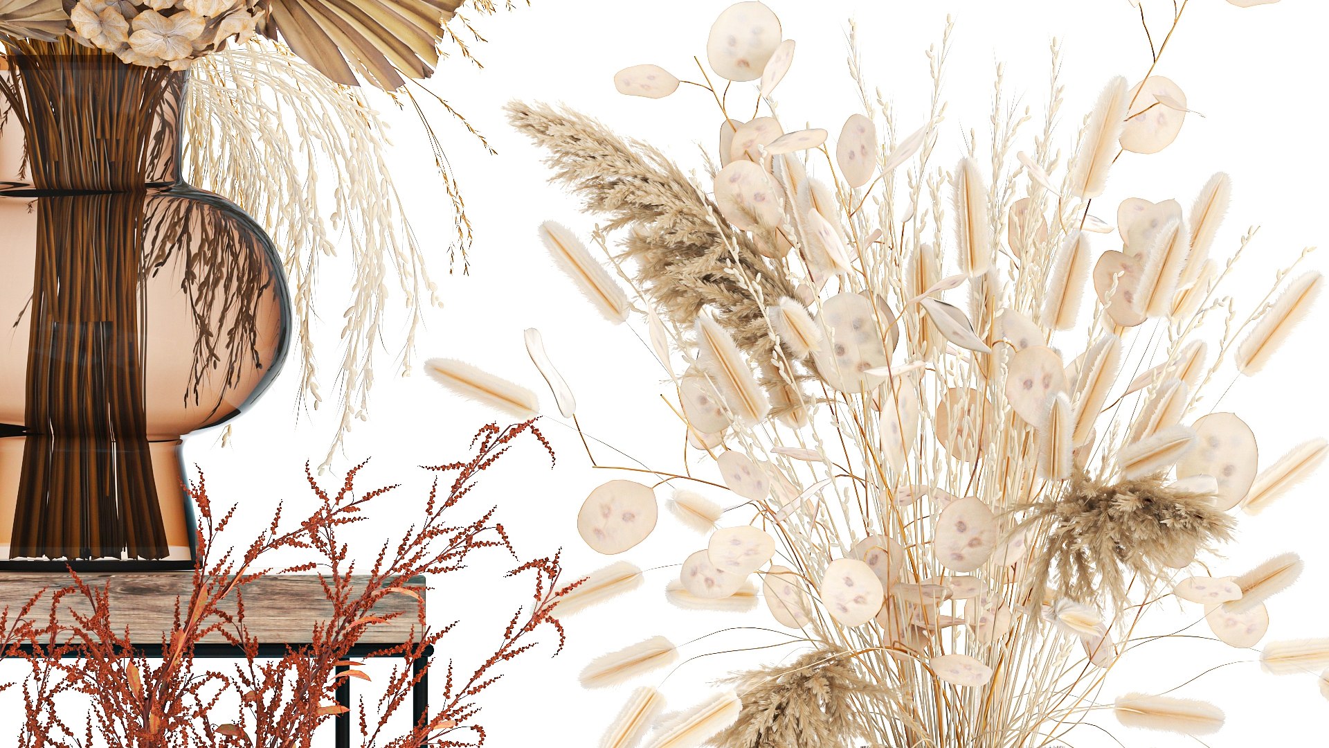 3D Model Collection Of Bouquets Of Dried Flowers 213 - TurboSquid 1818430
