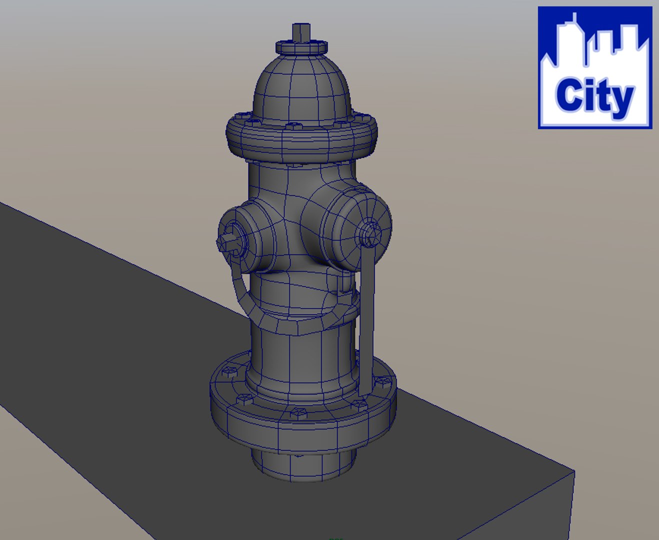 3d city hydrant