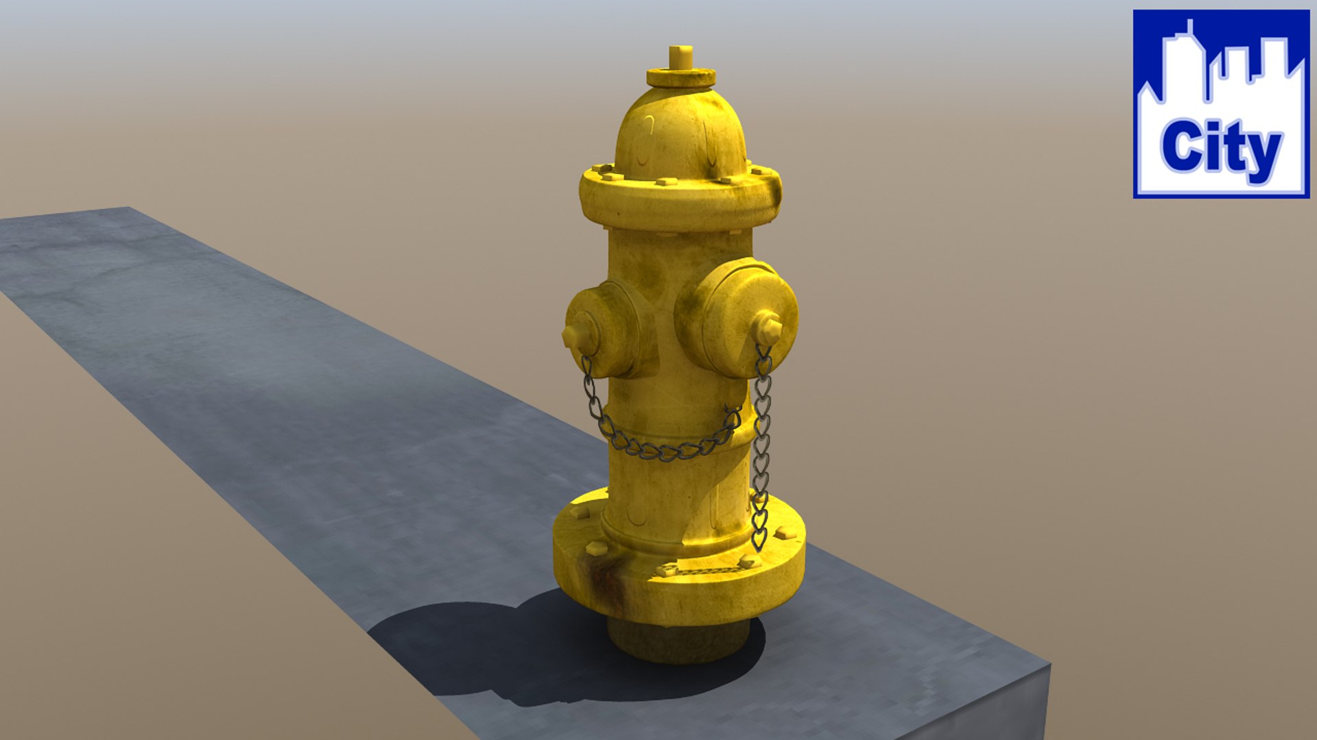 3d city hydrant