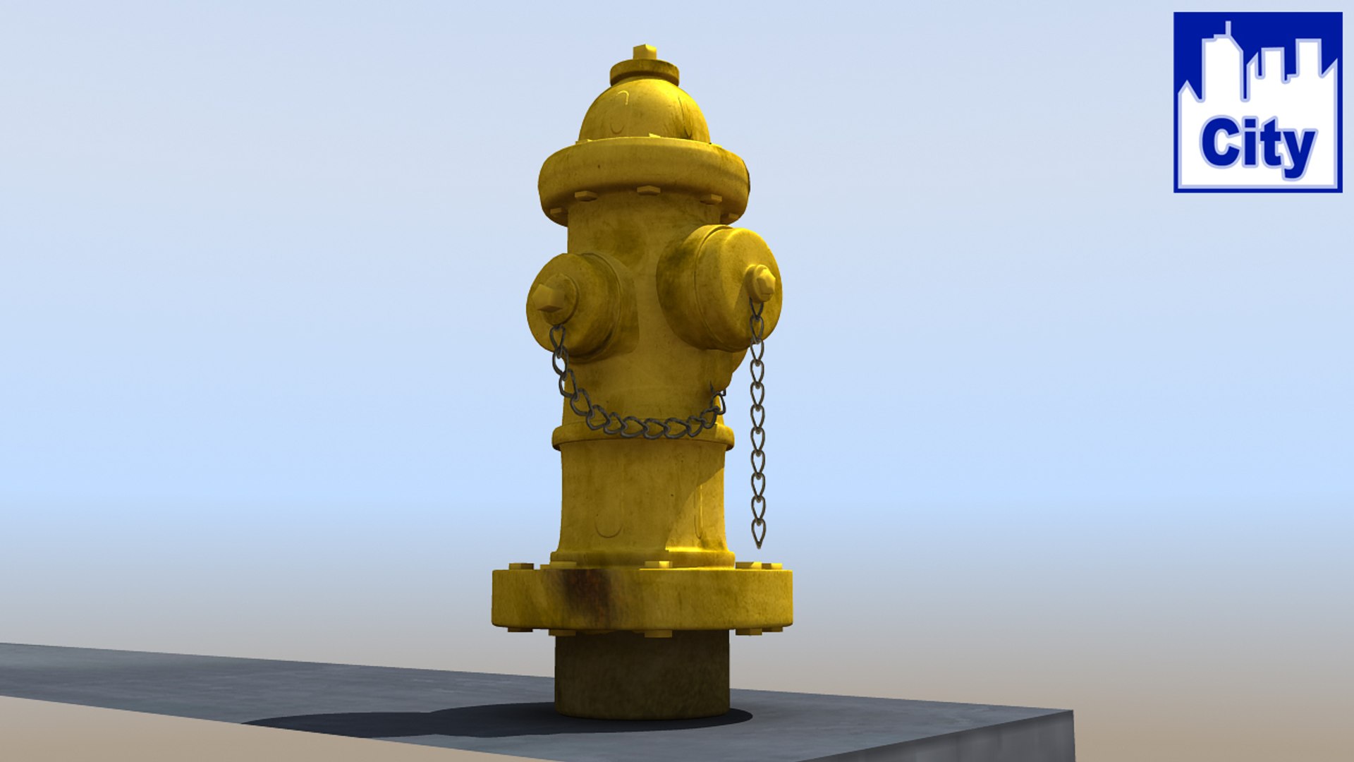3d city hydrant