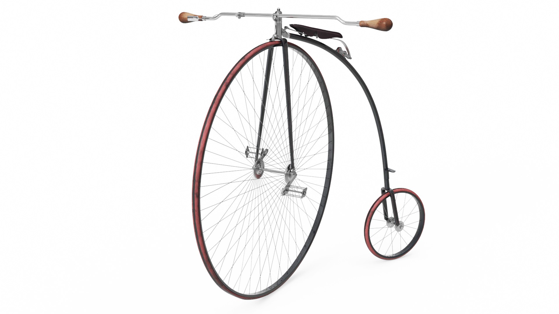 3D Antique High Wheeler Rigged For Cinema 4D - TurboSquid 2374922