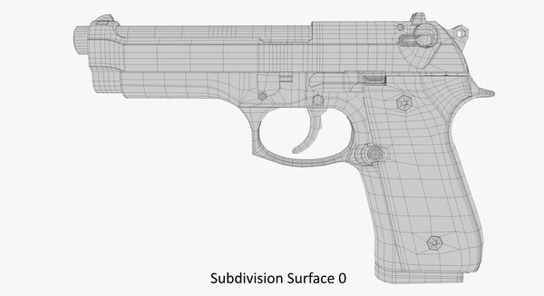 3D beretta 92fs inox - - TurboSquid 1396427