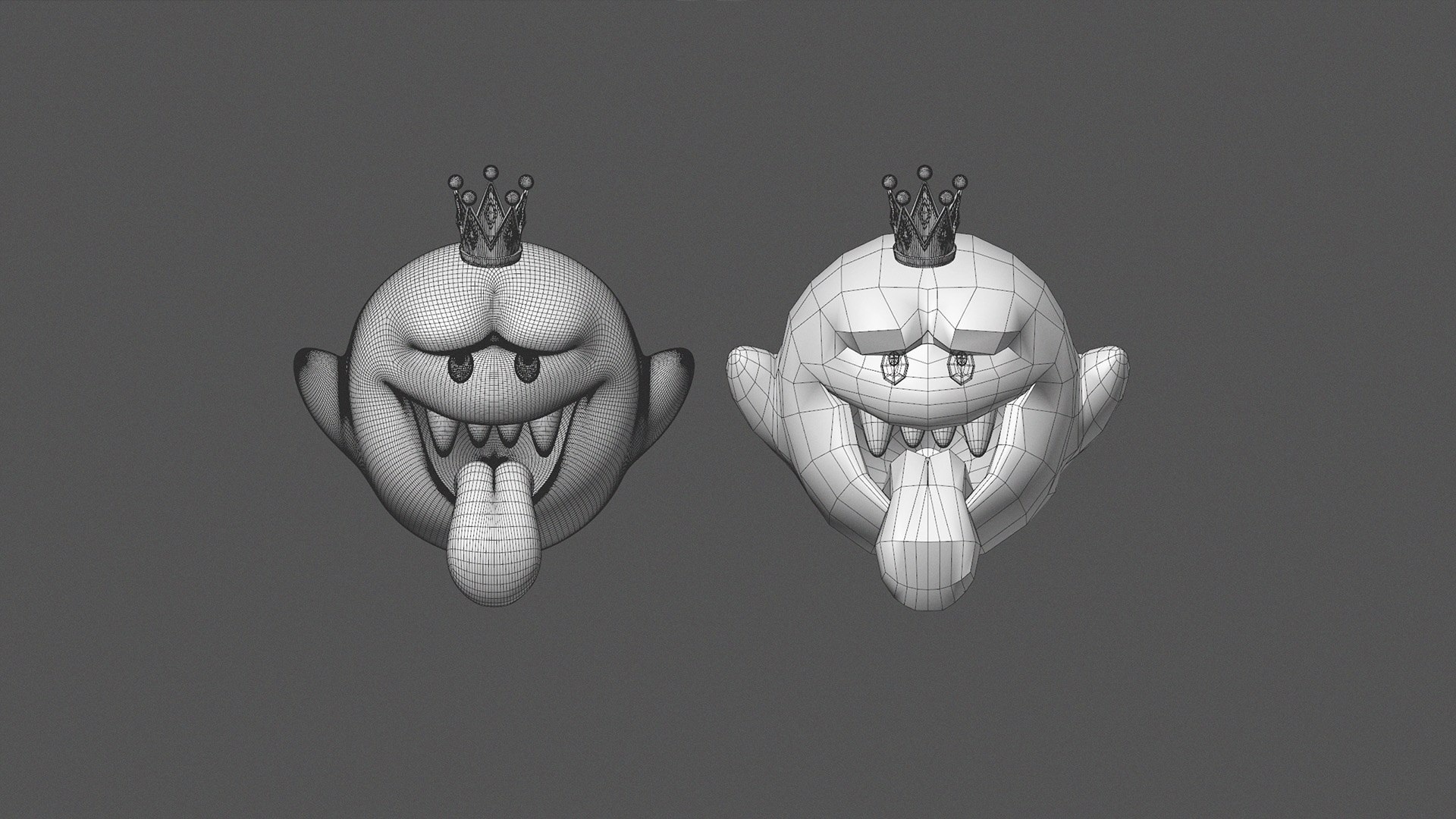 3D Model Super Mario King Boo Ghost - TurboSquid 2133966