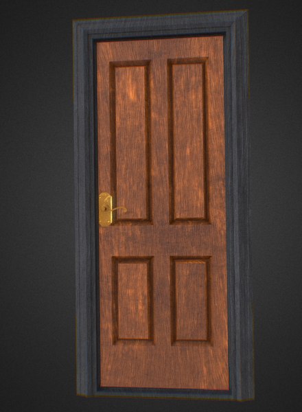 Simple door 3D model - TurboSquid 1391485