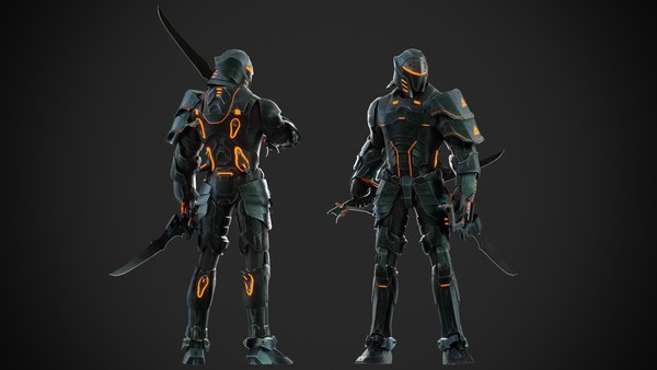 Robô Ninja Personagem Low-Poly Modelo 3D - TurboSquid 1758275