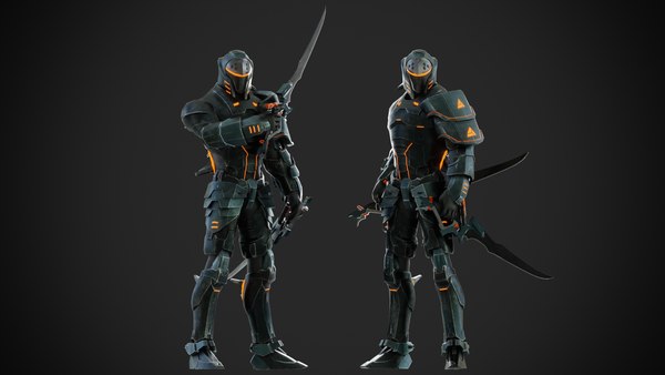 Robô Ninja Personagem Low-Poly Modelo 3D - TurboSquid 1758275