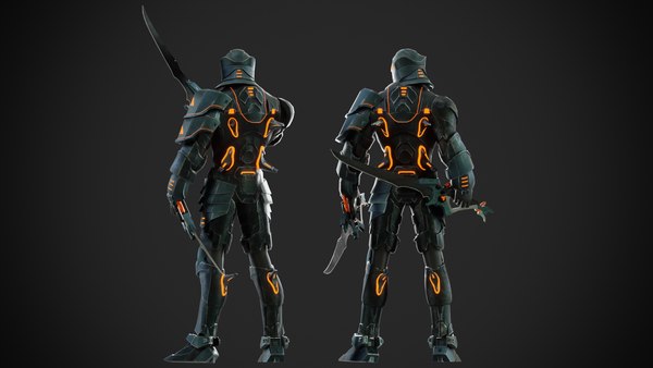 Robô Ninja Personagem Low-Poly Modelo 3D - TurboSquid 1758275