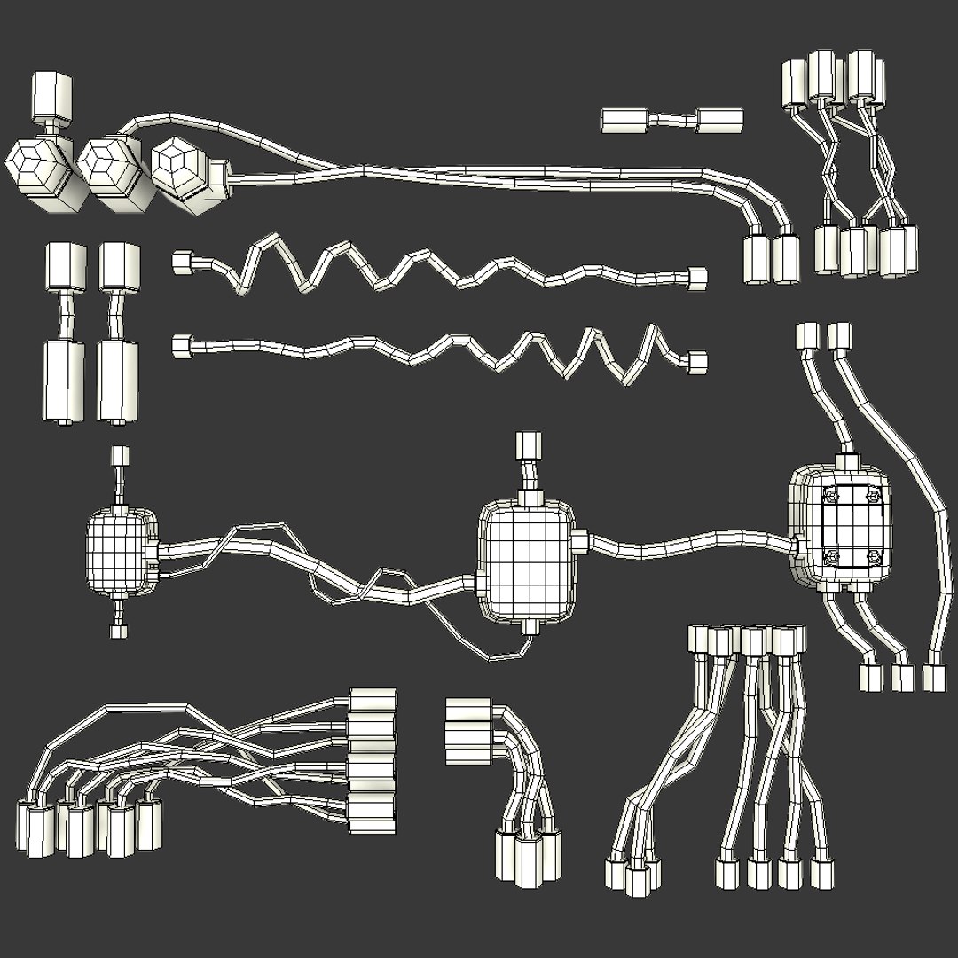 Wires Set 3D Model - TurboSquid 1326646