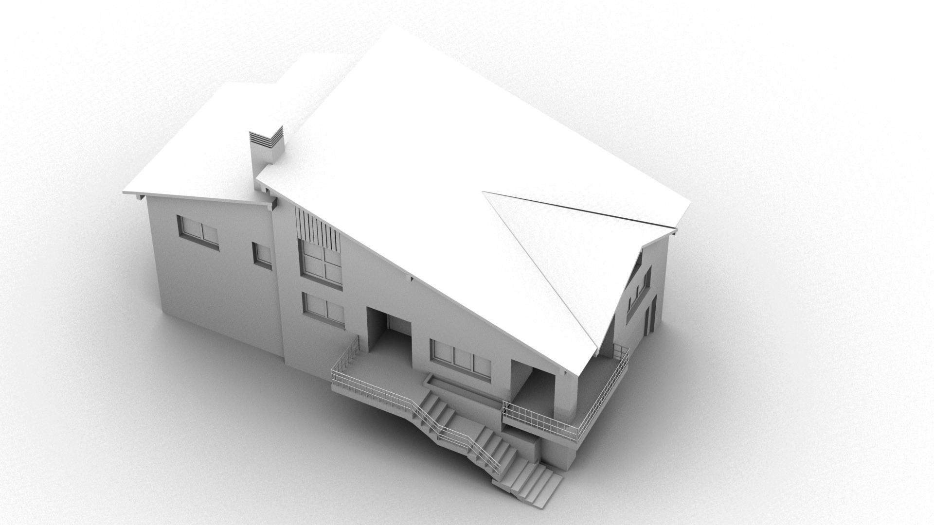 Detached House 3d Model