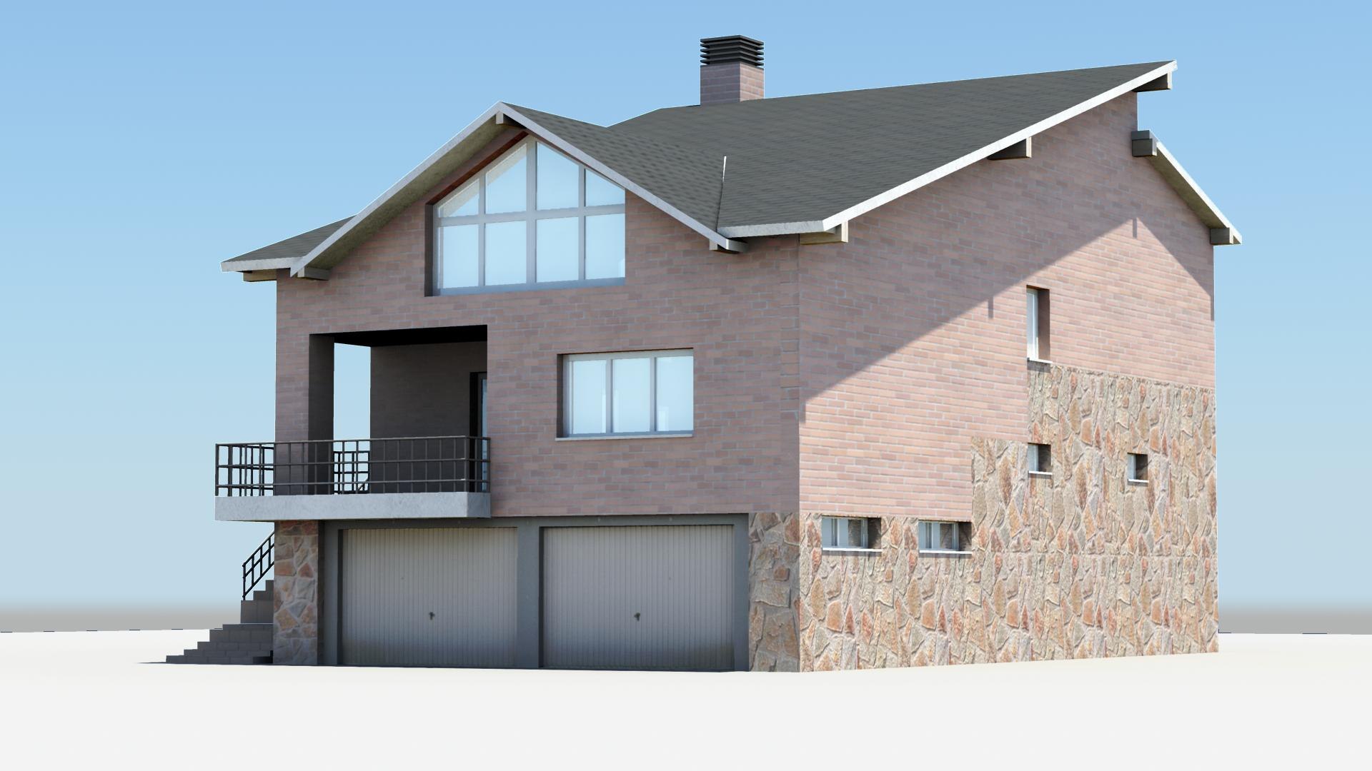 Detached House 3d Model