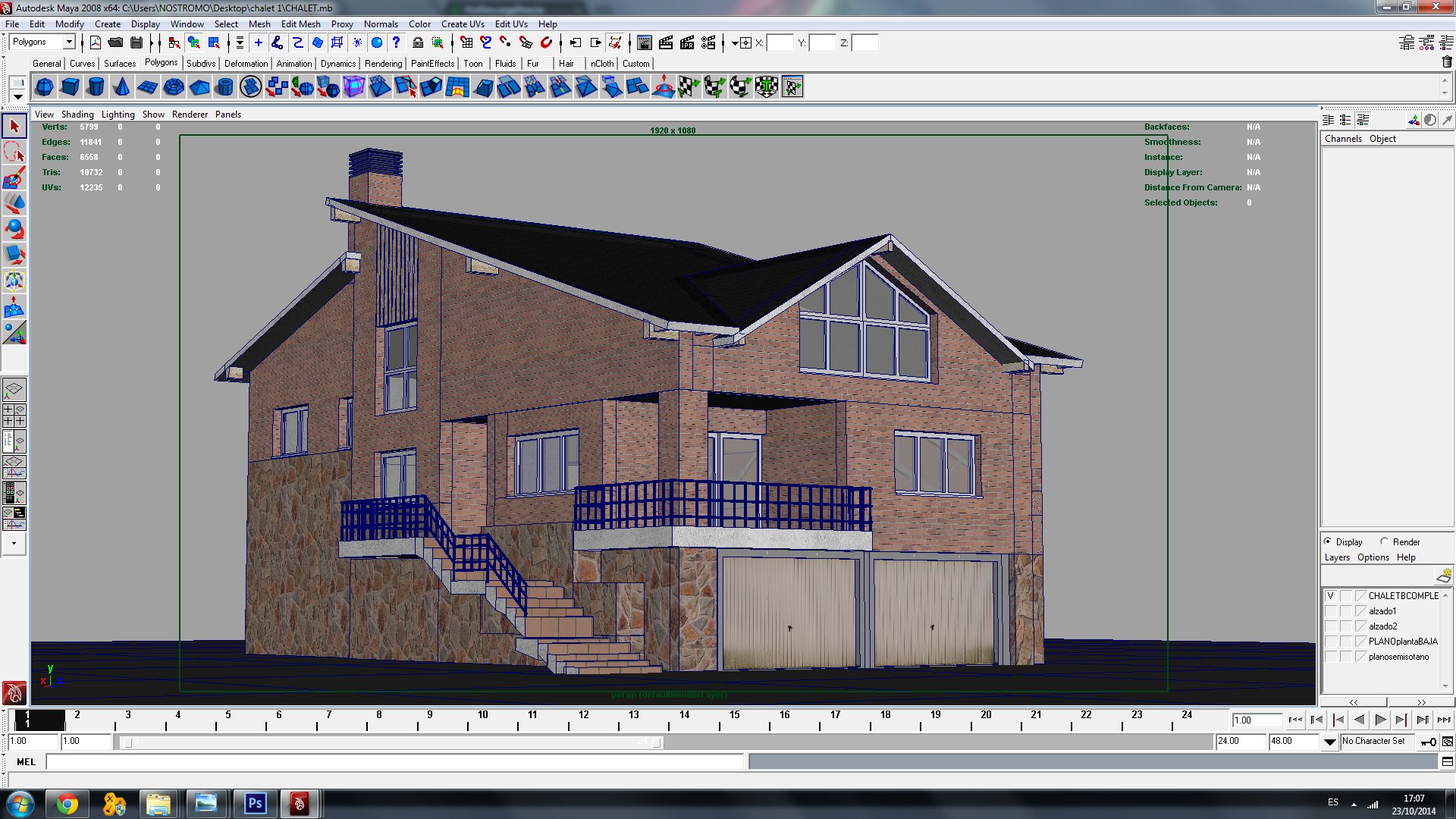 Detached House 3d Model