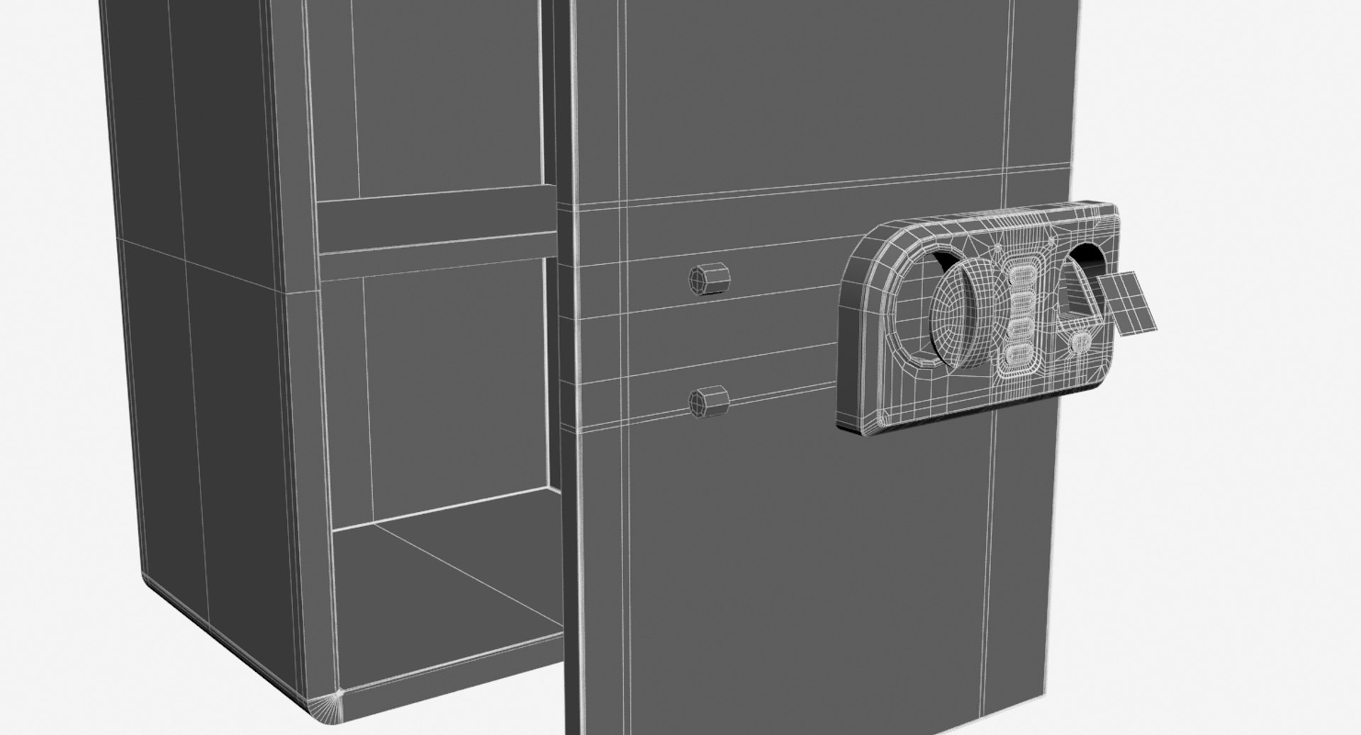 3D safe biometric box - TurboSquid 1300897