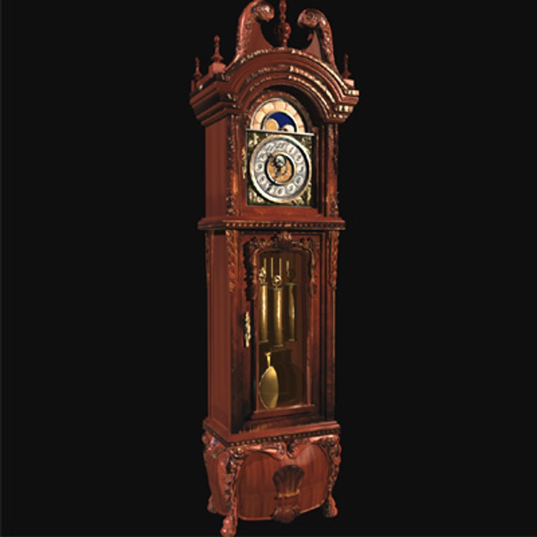 Grandfather Clock 3d Model