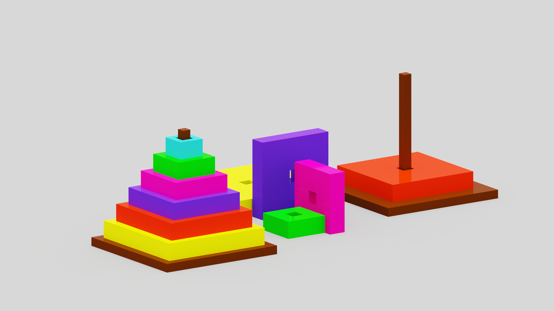 Wooden Stacking Toy 3D - TurboSquid 1883080