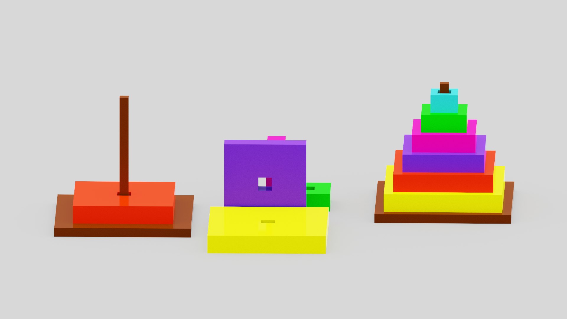 Wooden Stacking Toy 3D - TurboSquid 1883080