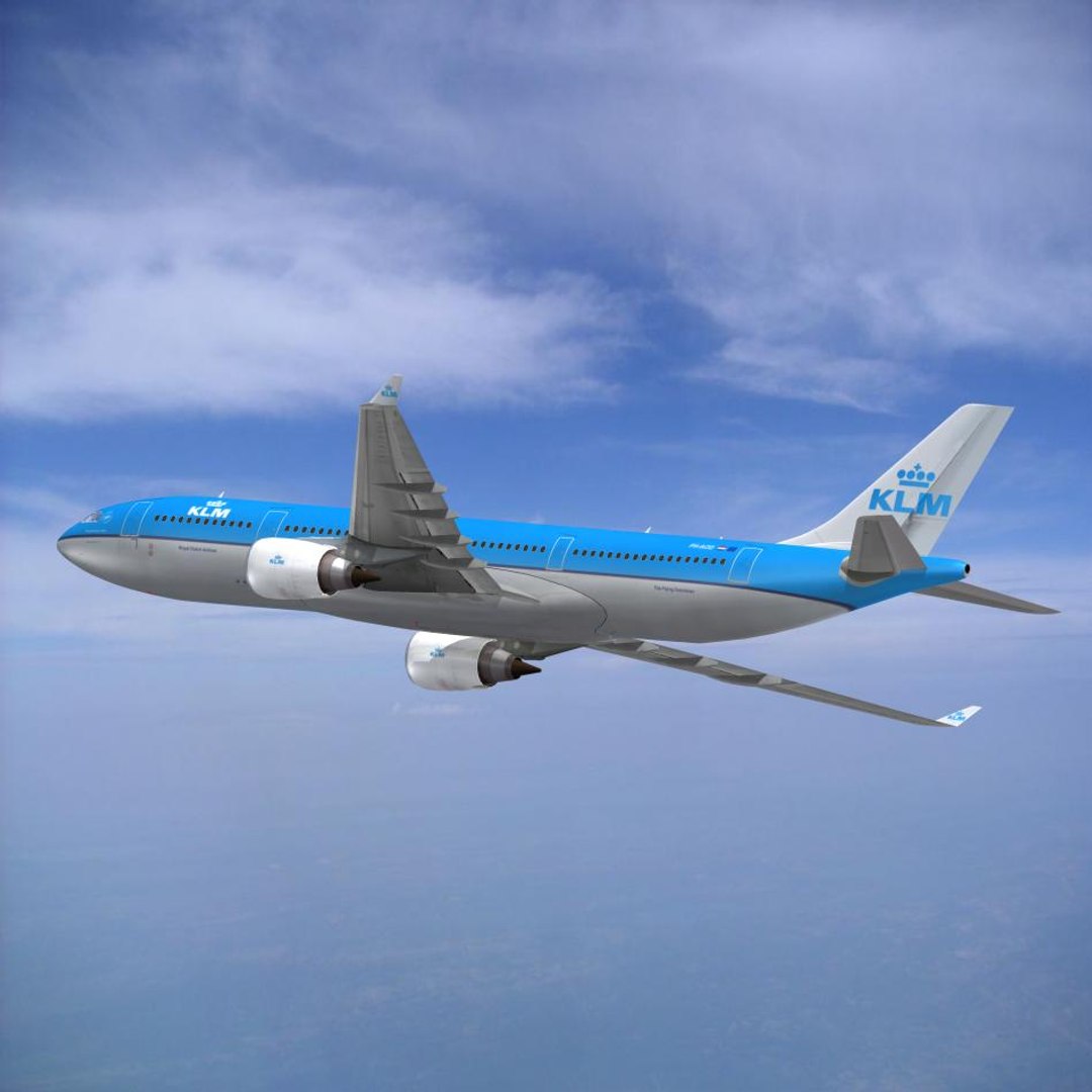 Airbus A330-200 Aircraft Landing 3d Model