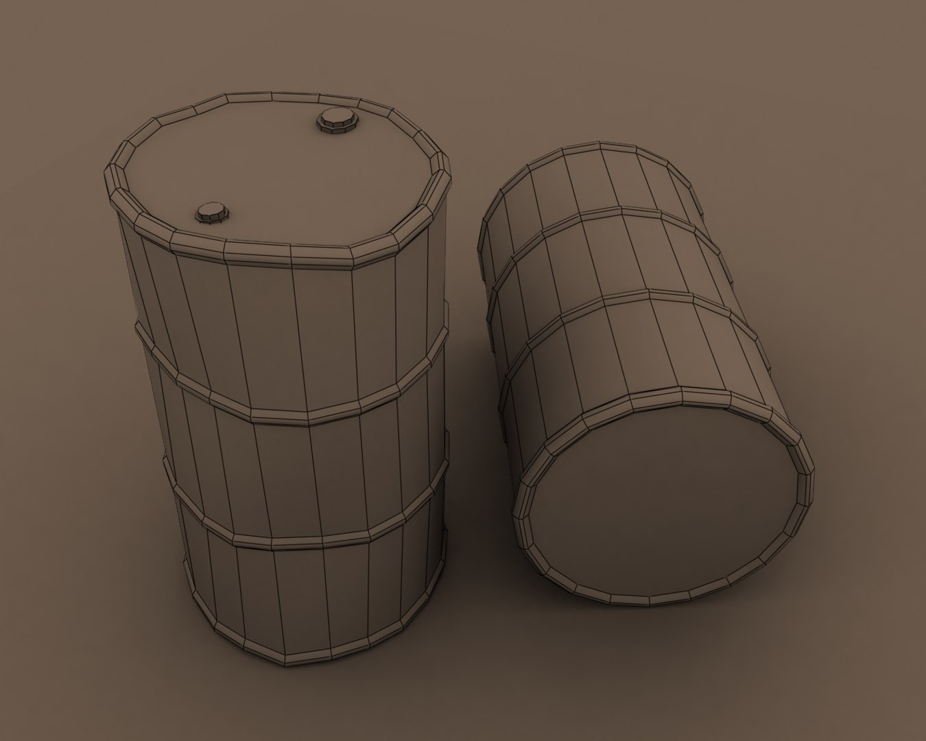 Barrel Set 3d Model