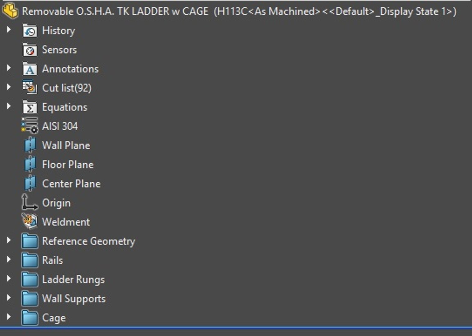 Solidworks Ladder Safety Cage 3D - TurboSquid 1181581
