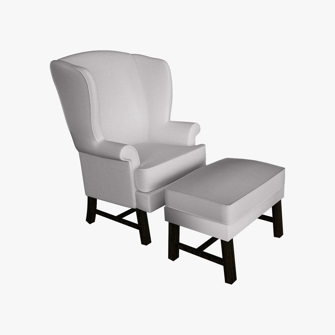 3D chair ottoman style model - TurboSquid 1698048
