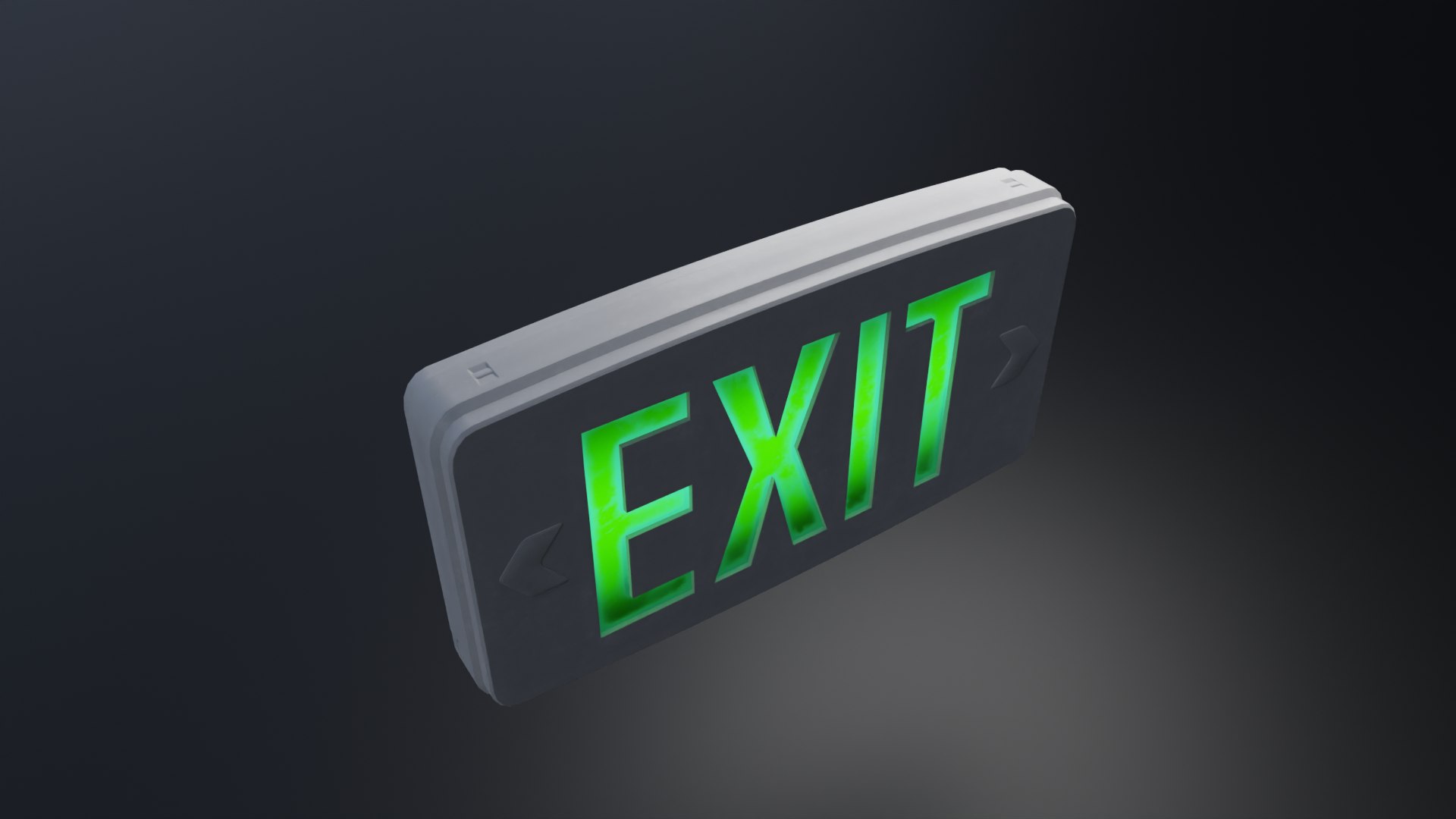 3D Exit Sign 4K And 2K Low-poly Model - TurboSquid 2008130