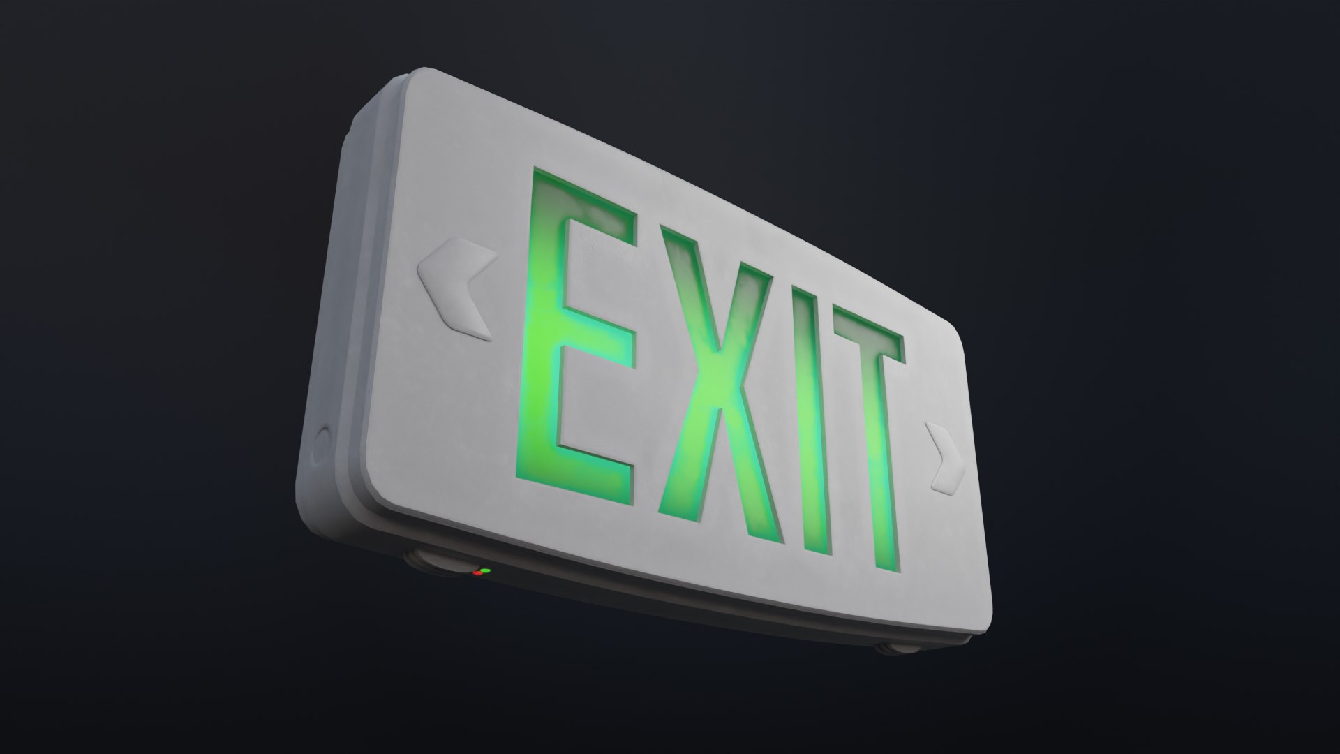 3D Exit Sign 4K And 2K Low-poly Model - TurboSquid 2008130